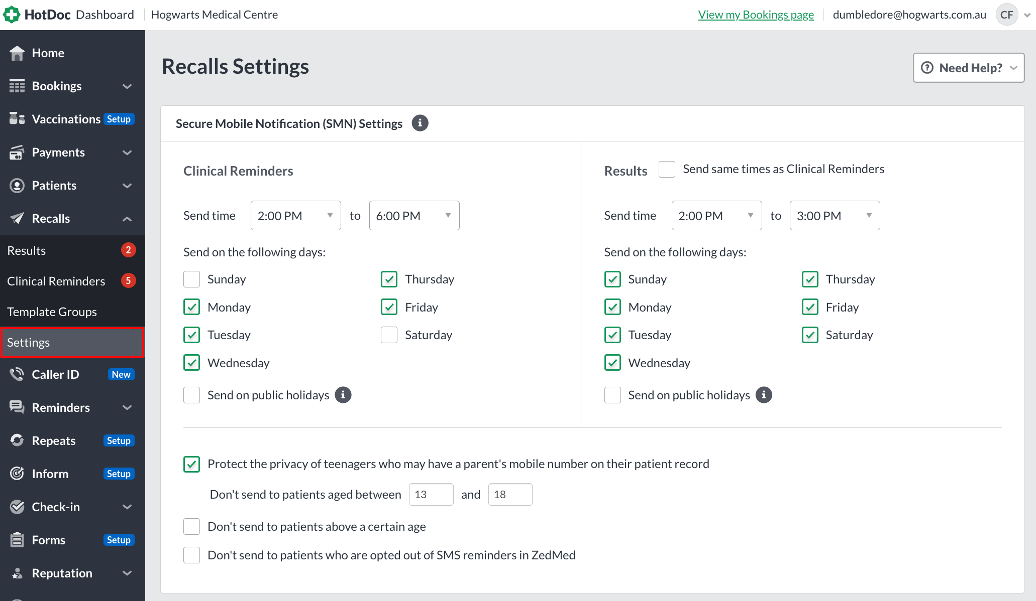 Getting Started with Recalls (Clinical Reminders) – HotDoc Support
