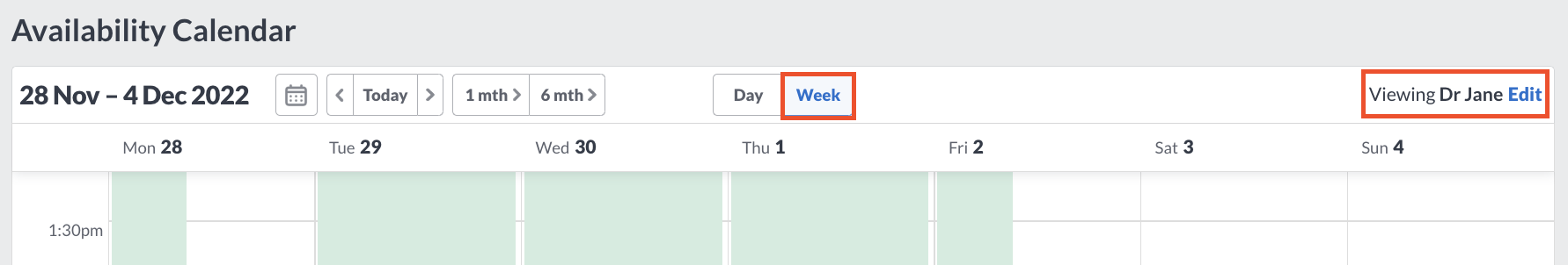 How to use the Availability Calendar – HotDoc Support