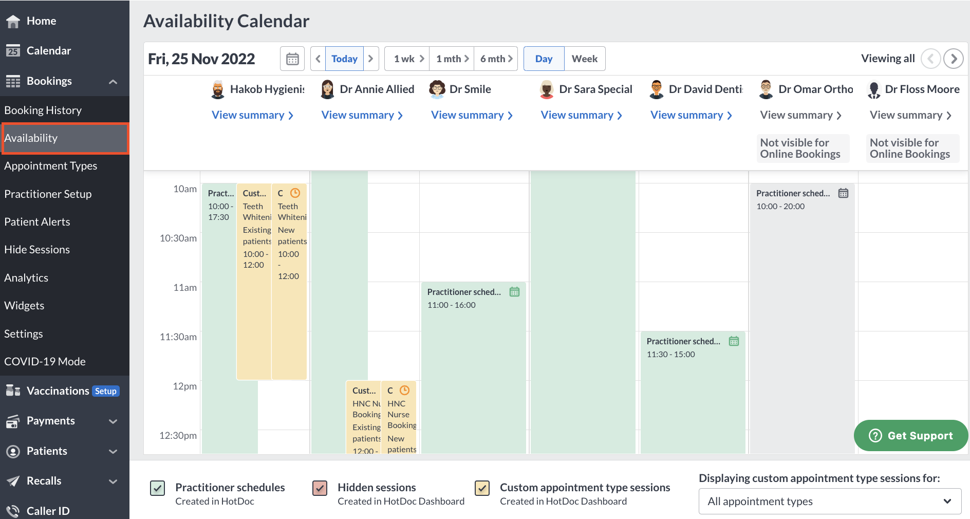 How to use the Availability Calendar – HotDoc Support