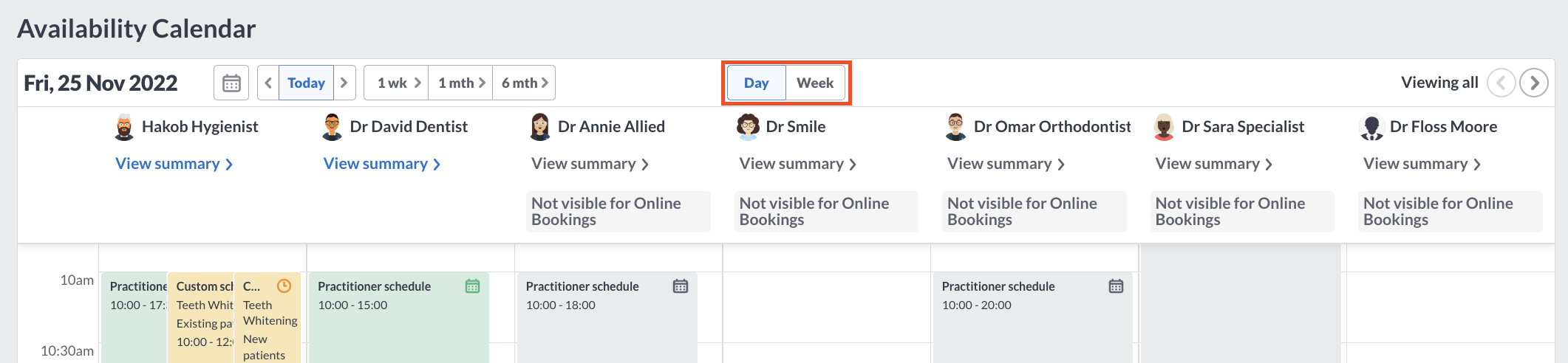 How to use the Availability Calendar – HotDoc Support