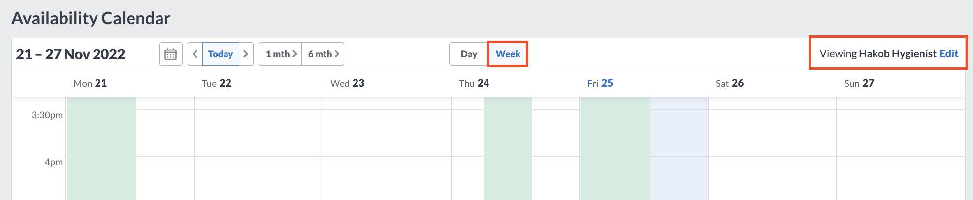 How to use the Availability Calendar – HotDoc Support