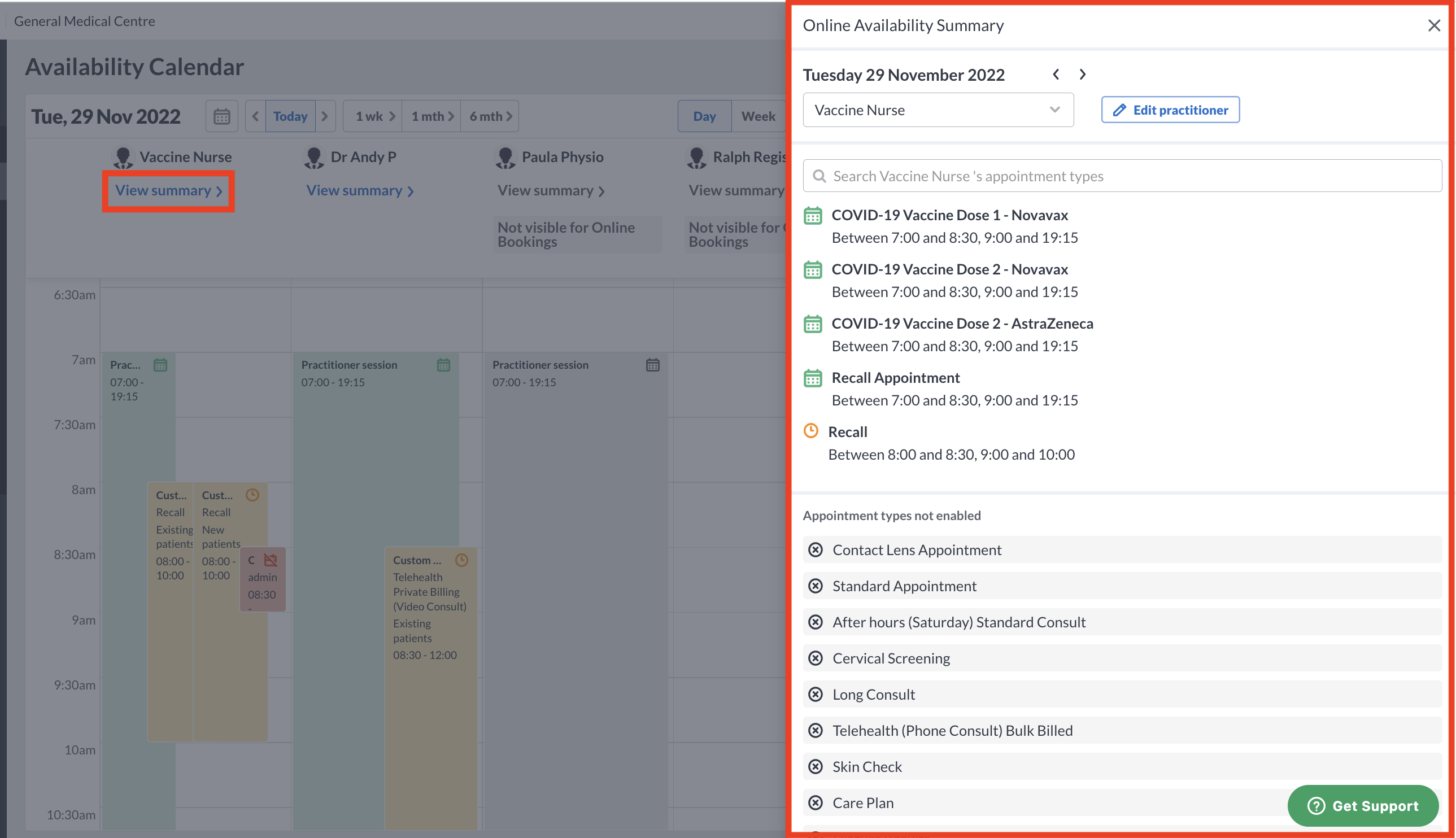 How to use the Availability Calendar – HotDoc Support