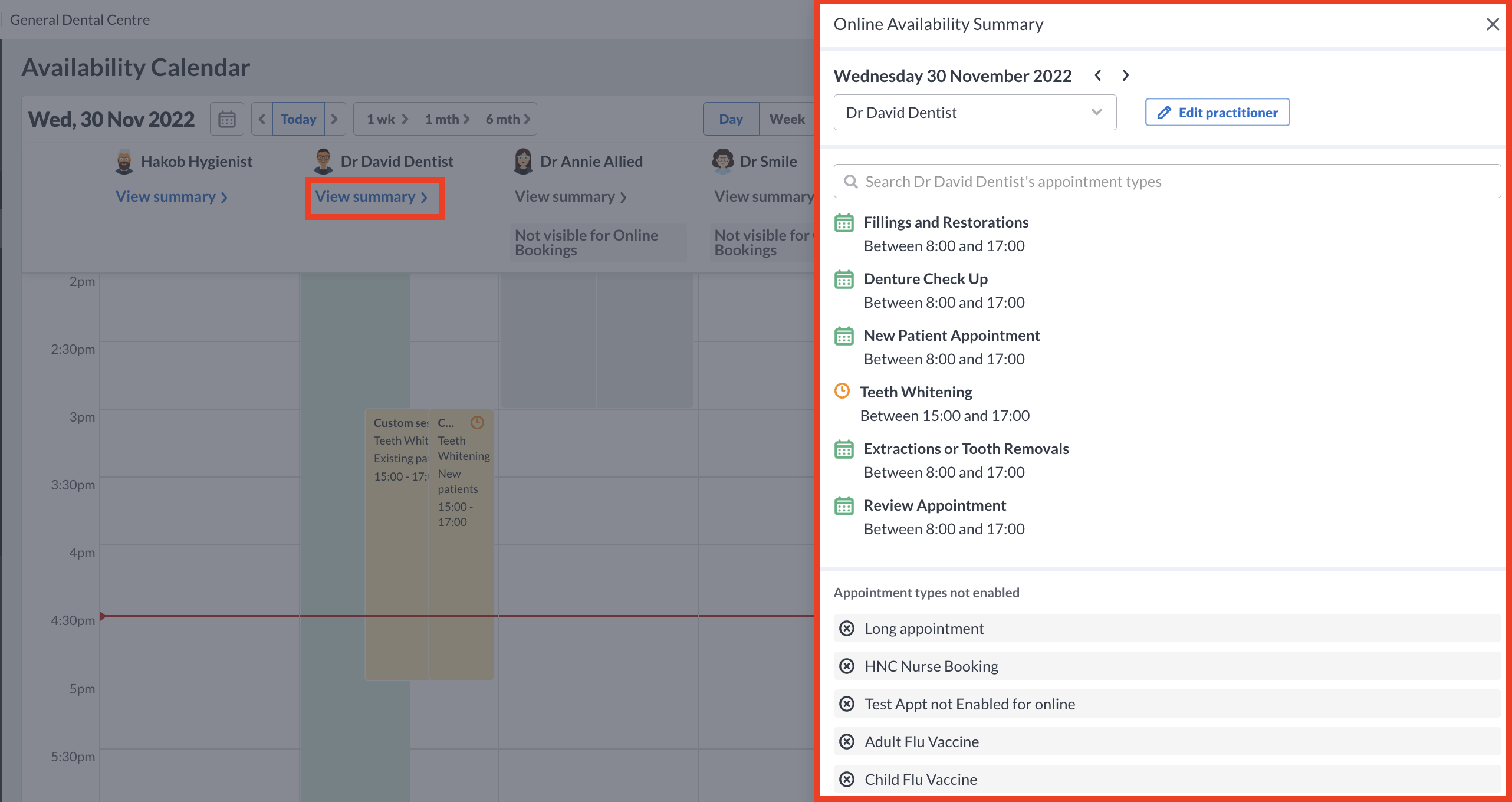 How to use the Availability Calendar – HotDoc Support
