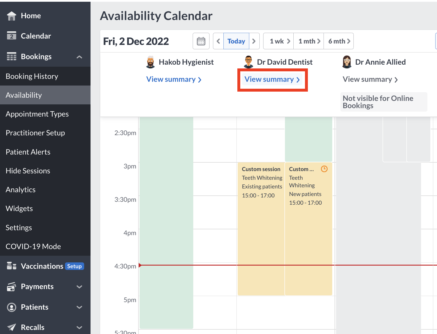 How to use the Availability Calendar – HotDoc Support