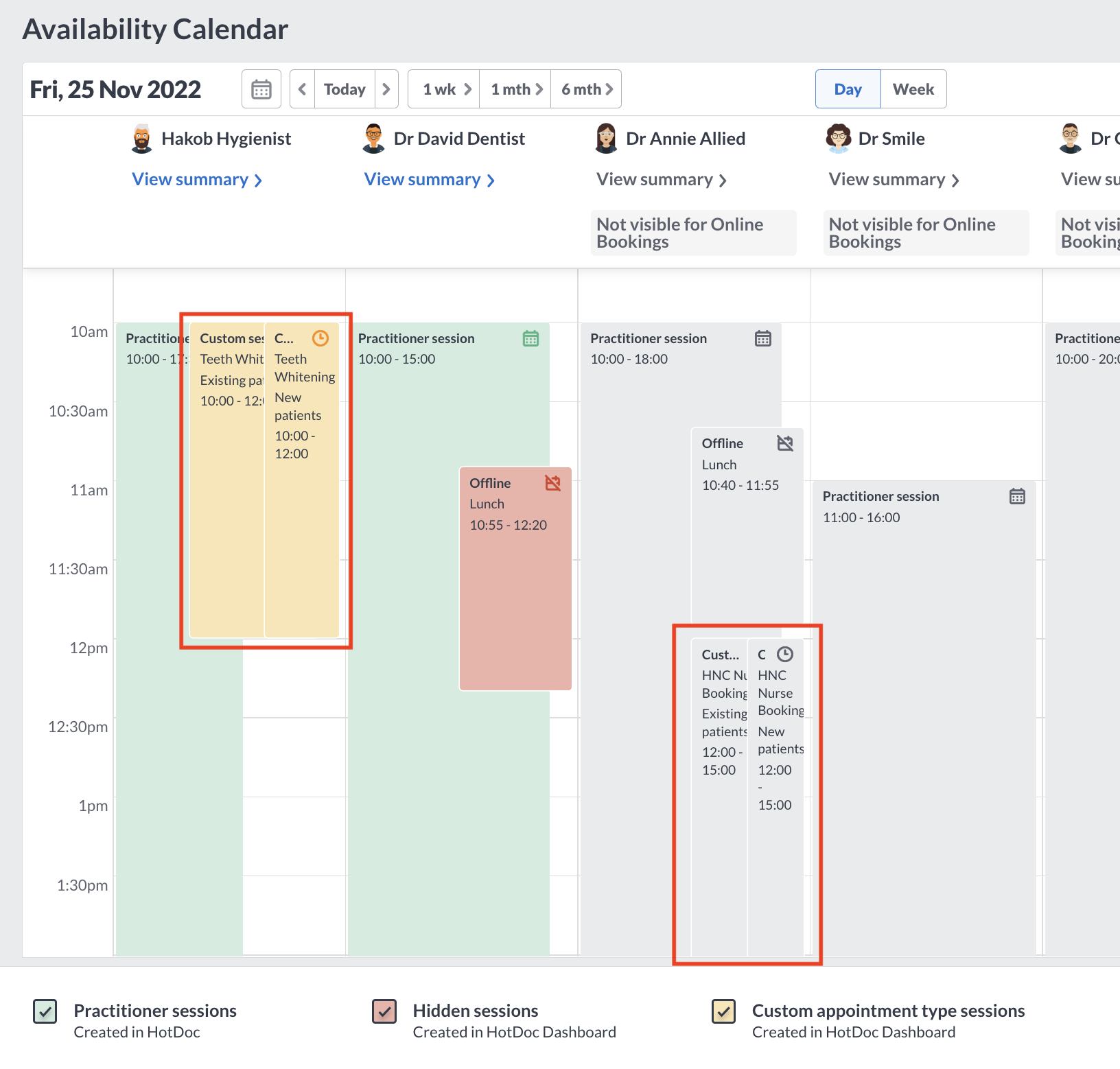 How to use the Availability Calendar – HotDoc Support