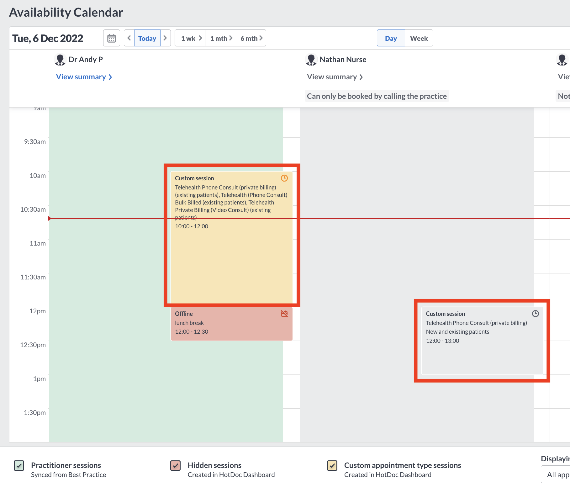 How to use the Availability Calendar – HotDoc Support