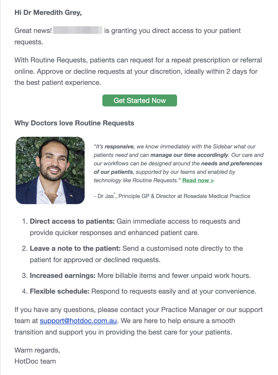 Getting Started with Routine Requests – HotDoc Support