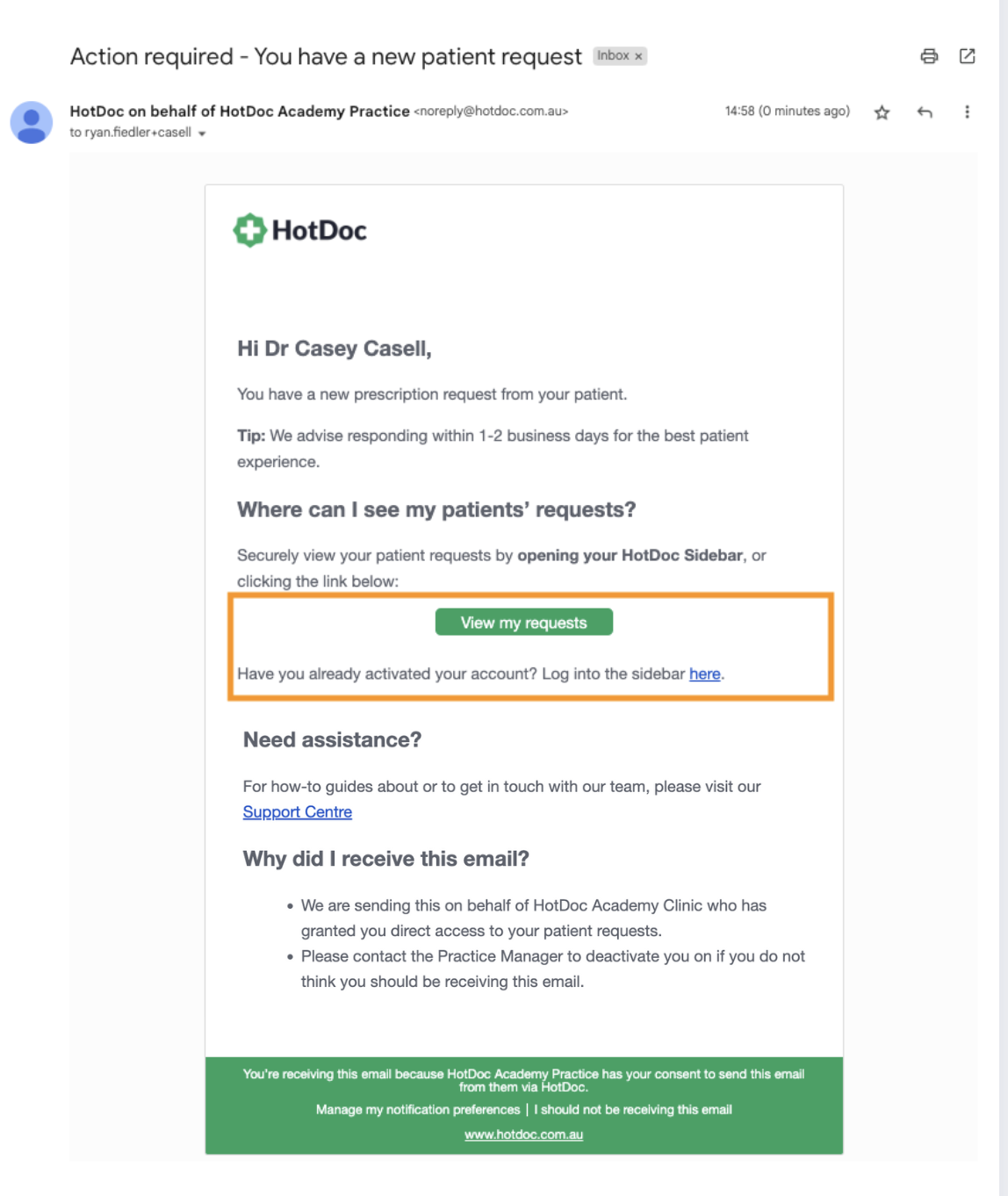 Getting Started with Routine Requests – HotDoc Support