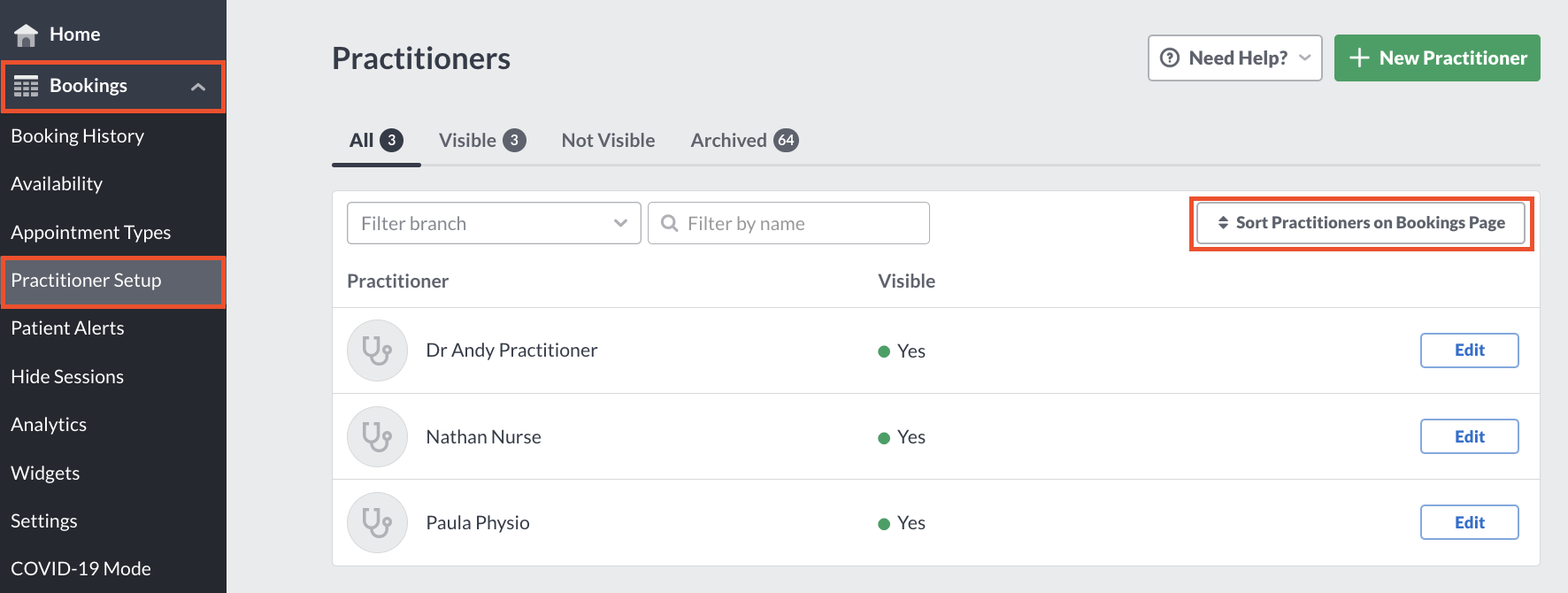 How to change the display order of your Practitioners – HotDoc Support