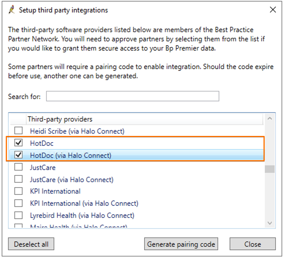 Migrating Your Best Practice Integration to Halo Connect – HotDoc Support