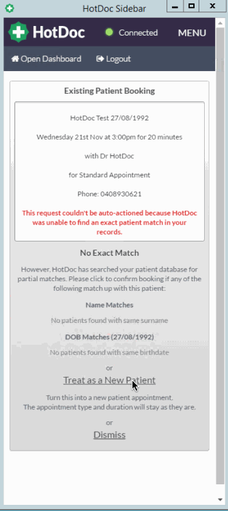 How to Process Appointments in the Sidebar – HotDoc Support