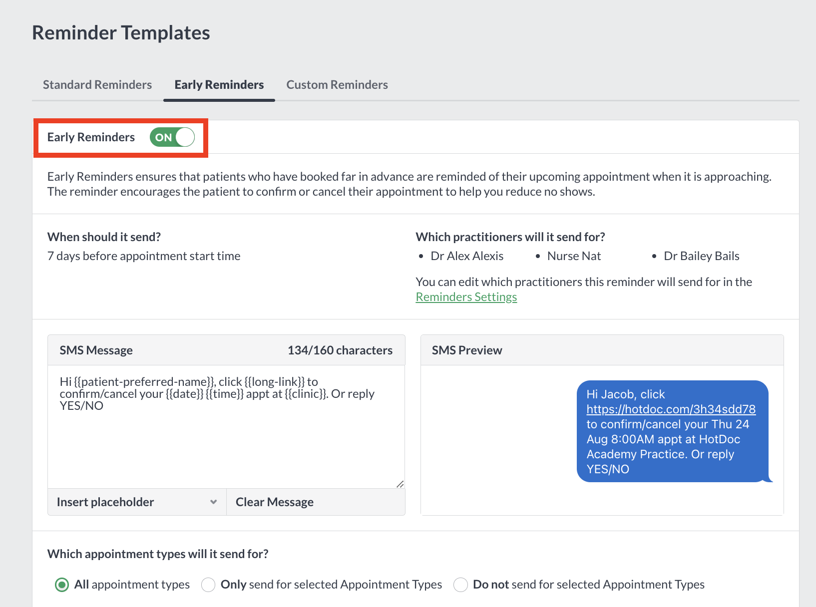 Getting Started with Reminders – HotDoc Support