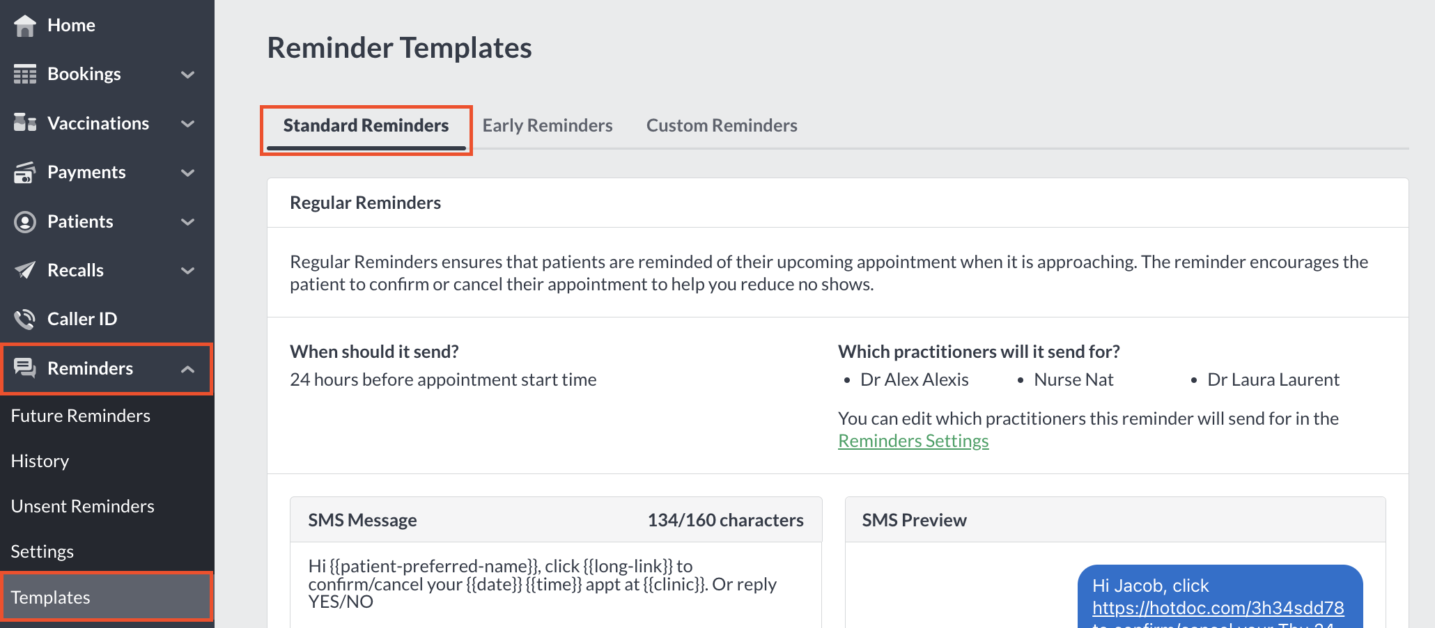 How do I edit the copy of our Appointment Reminders? – HotDoc Support