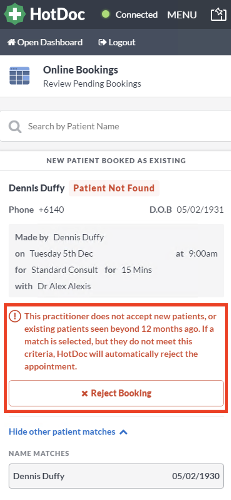 How to configure a practitioner to accept bookings from their existing ...
