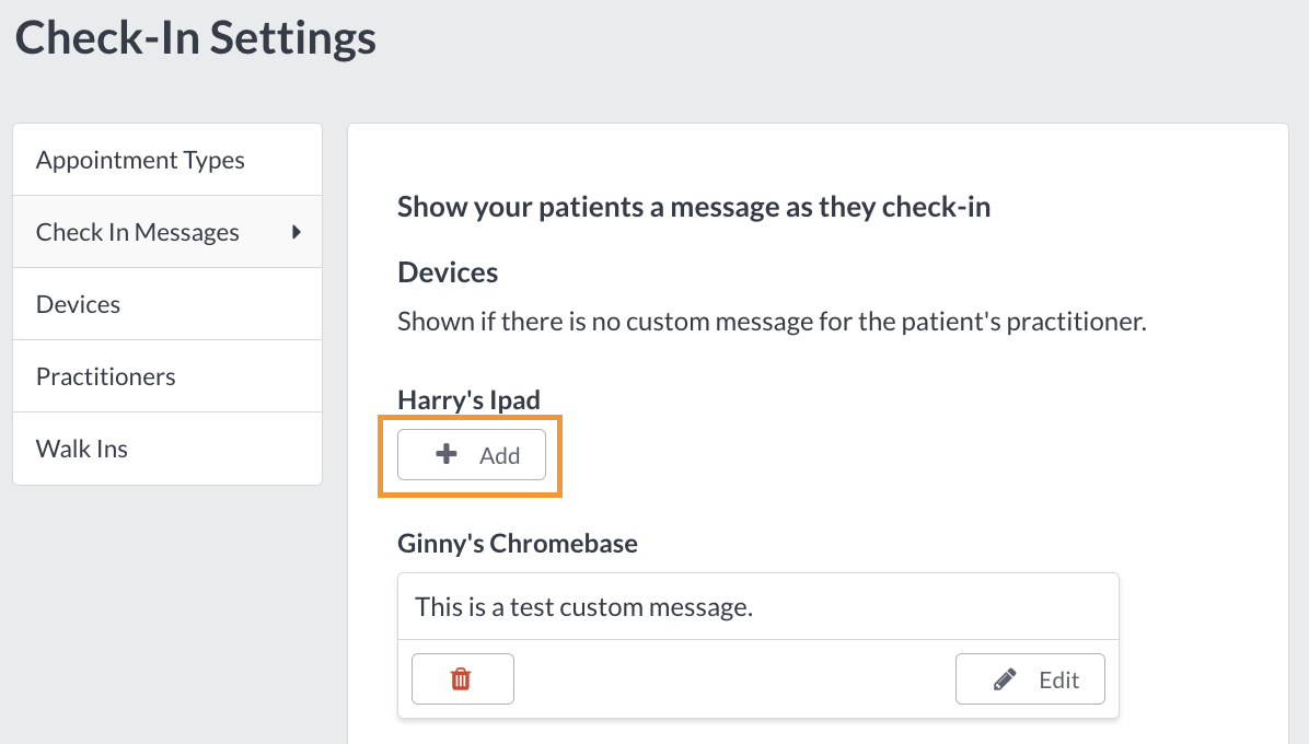 How do I add a message to the Check-In screen? – HotDoc Support