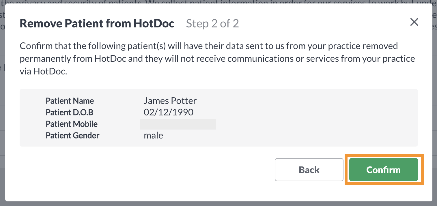 How to remove a patient's data from HotDoc for your practice only? – HotDoc Support